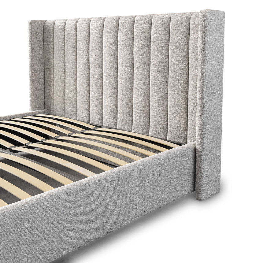 King Bed Frame - Wide Base in Clay Grey