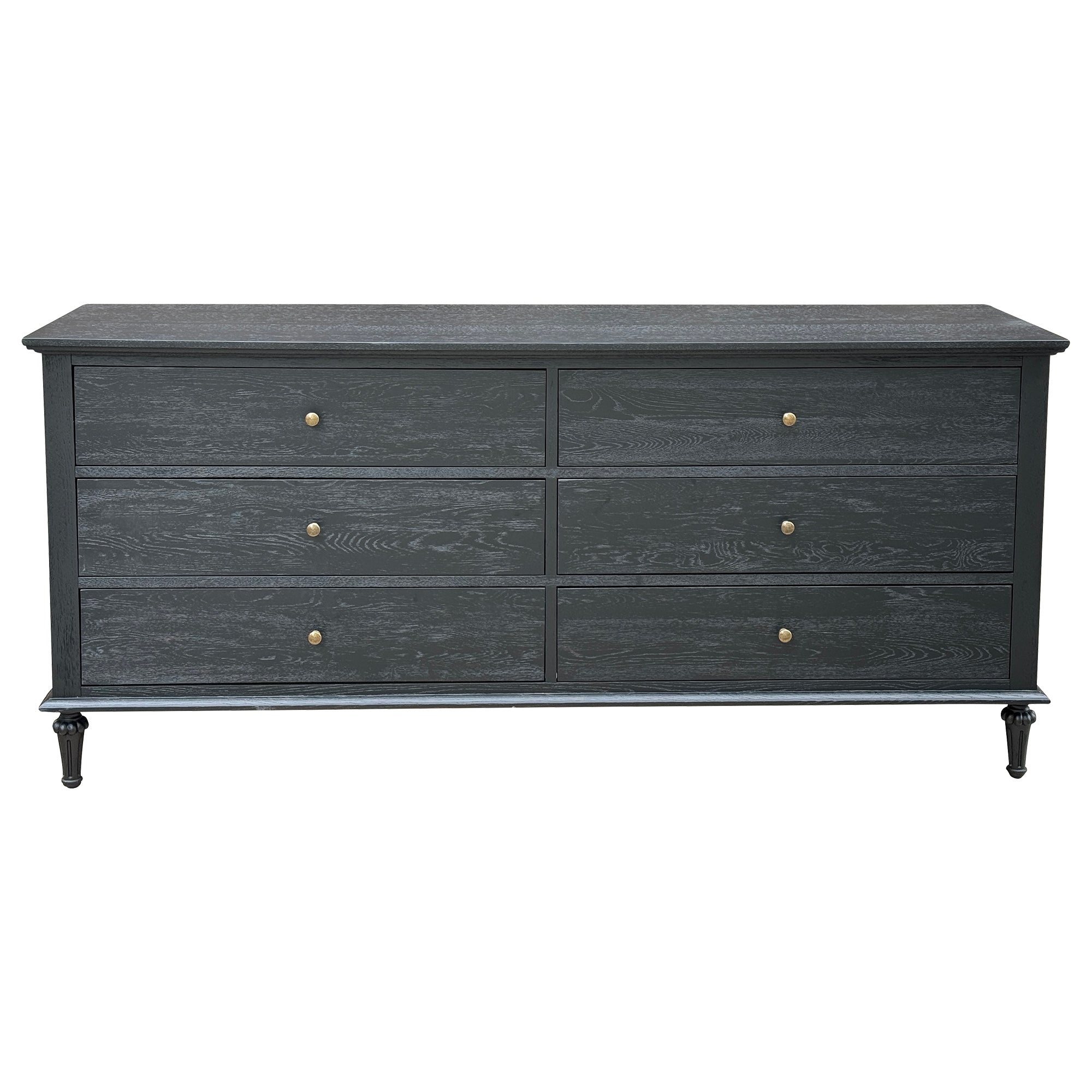 Emmerson 6 Drawers Dresser Black Oak | House of Isabella AU