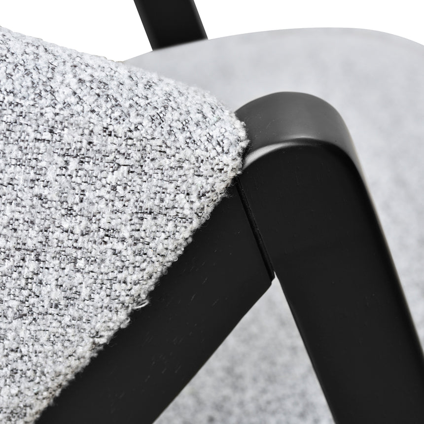 Fabric Armchair - Light Grey Fleck - Black Oak | House of Isabella AU