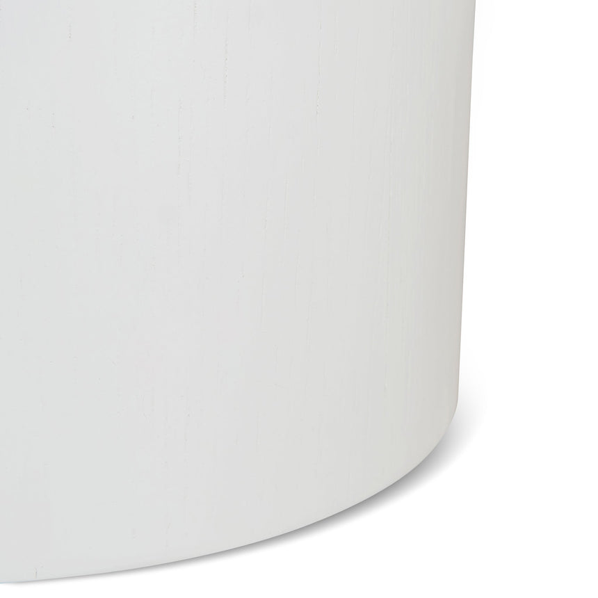 50cm Round Side Table - Full White– House of Isabella AU