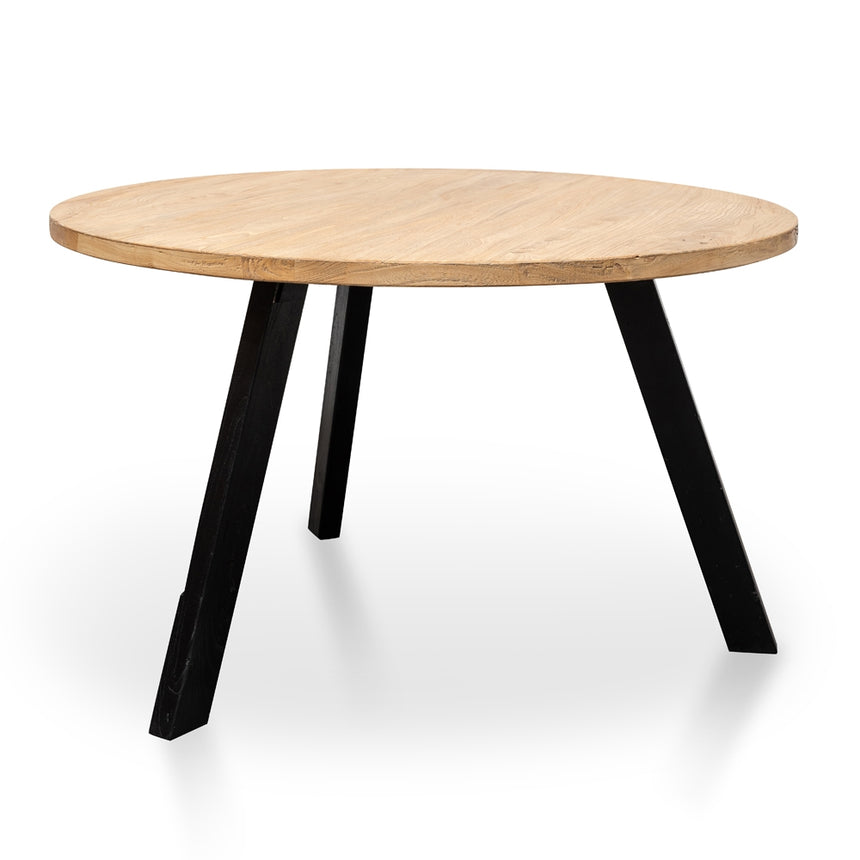 Reclaimed 1.25m Round Dining Table - Black Legs – House of Isabella AU