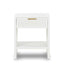 Santorini Hamptons Timber/Rattan Bedside Table White | House of Isabella AU