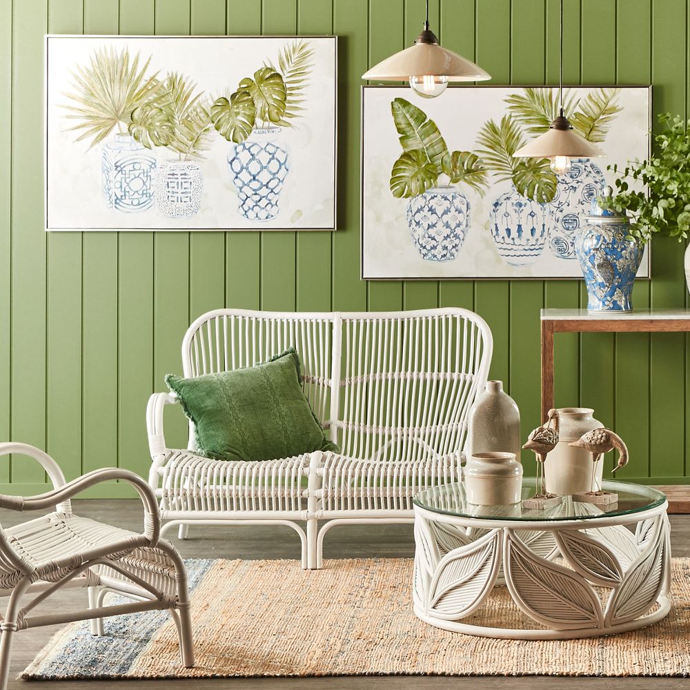 Seville Rattan 2 Seater White