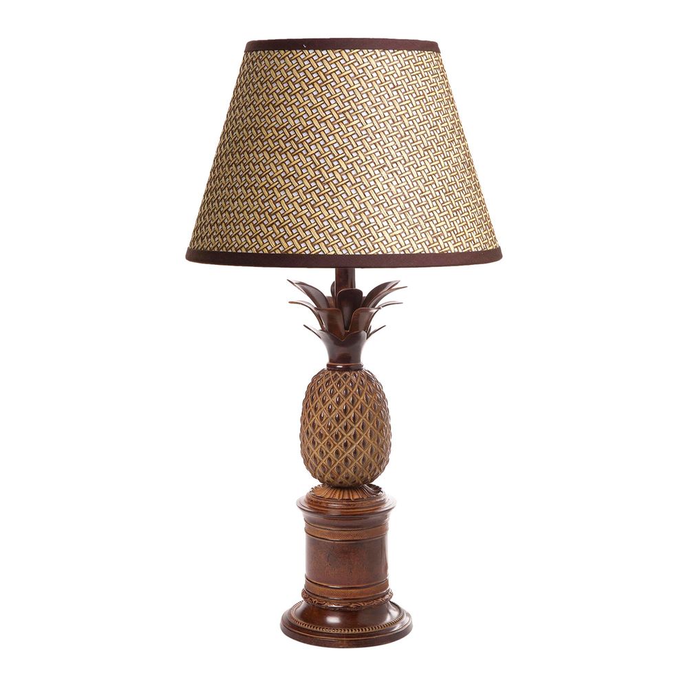 BERMUDA PINEAPPLE TABLE LAMP BASE BROWN