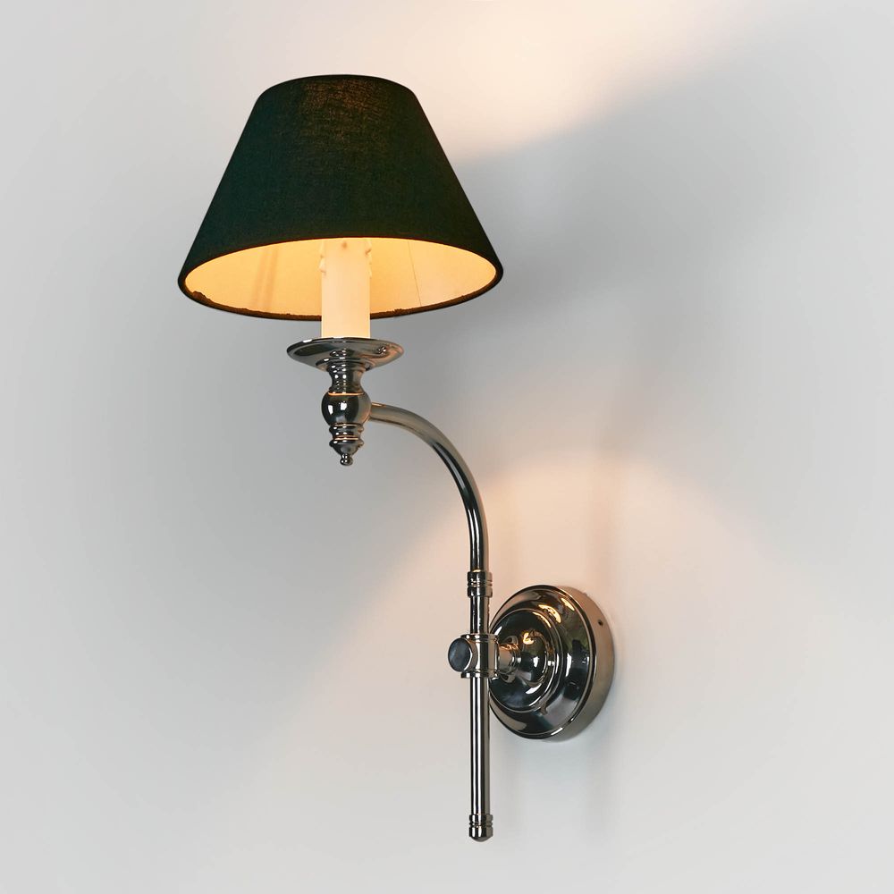 Soho Curved Sconce Base Shiny Nickel | House of Isabella – House of ...