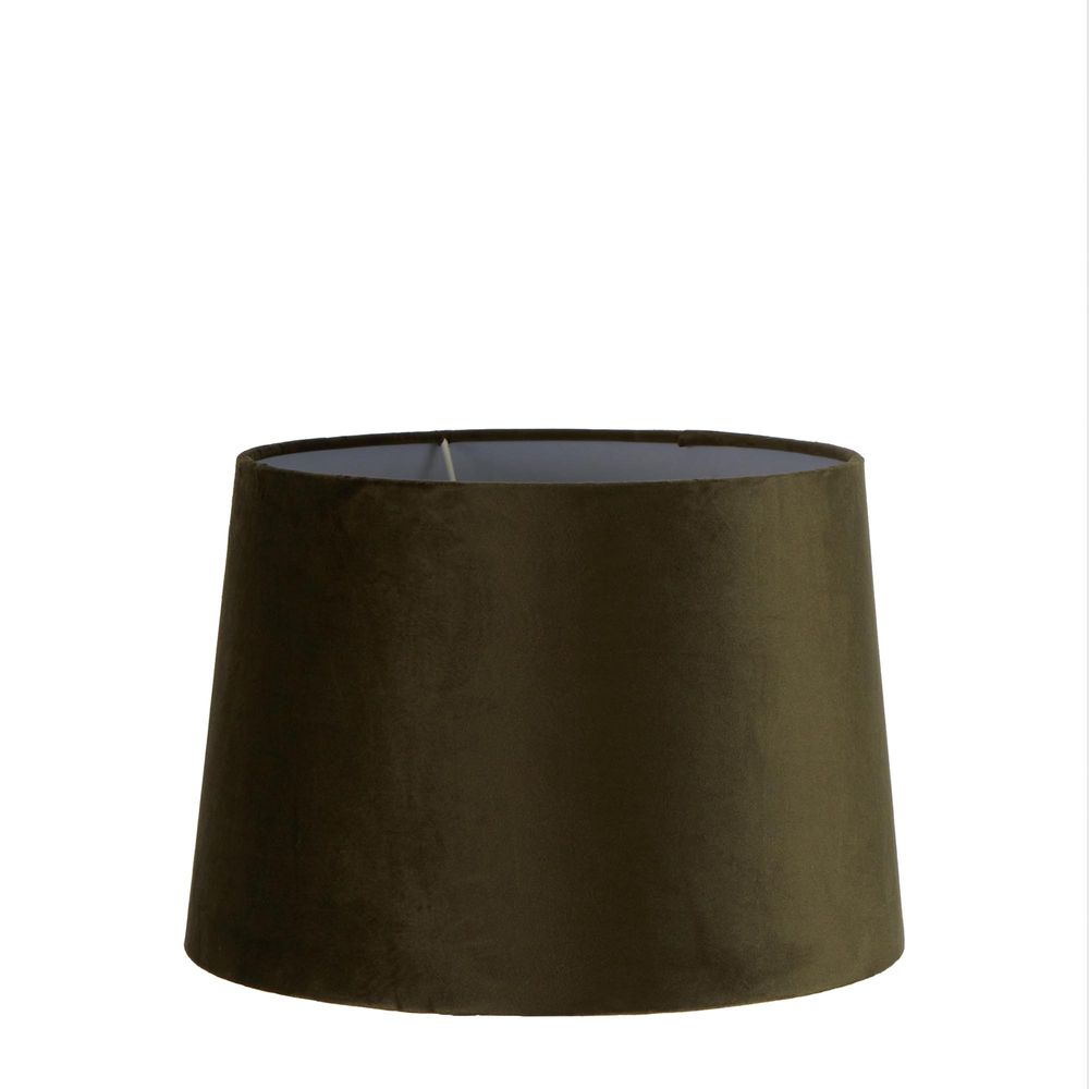 Medium Drum Lamp Shade (14x12x9.5 H) - Sage Green - Velvet Lamp Shade