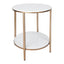 Chloe Stone Side Table - Antique Gold | House of Isabella AU
