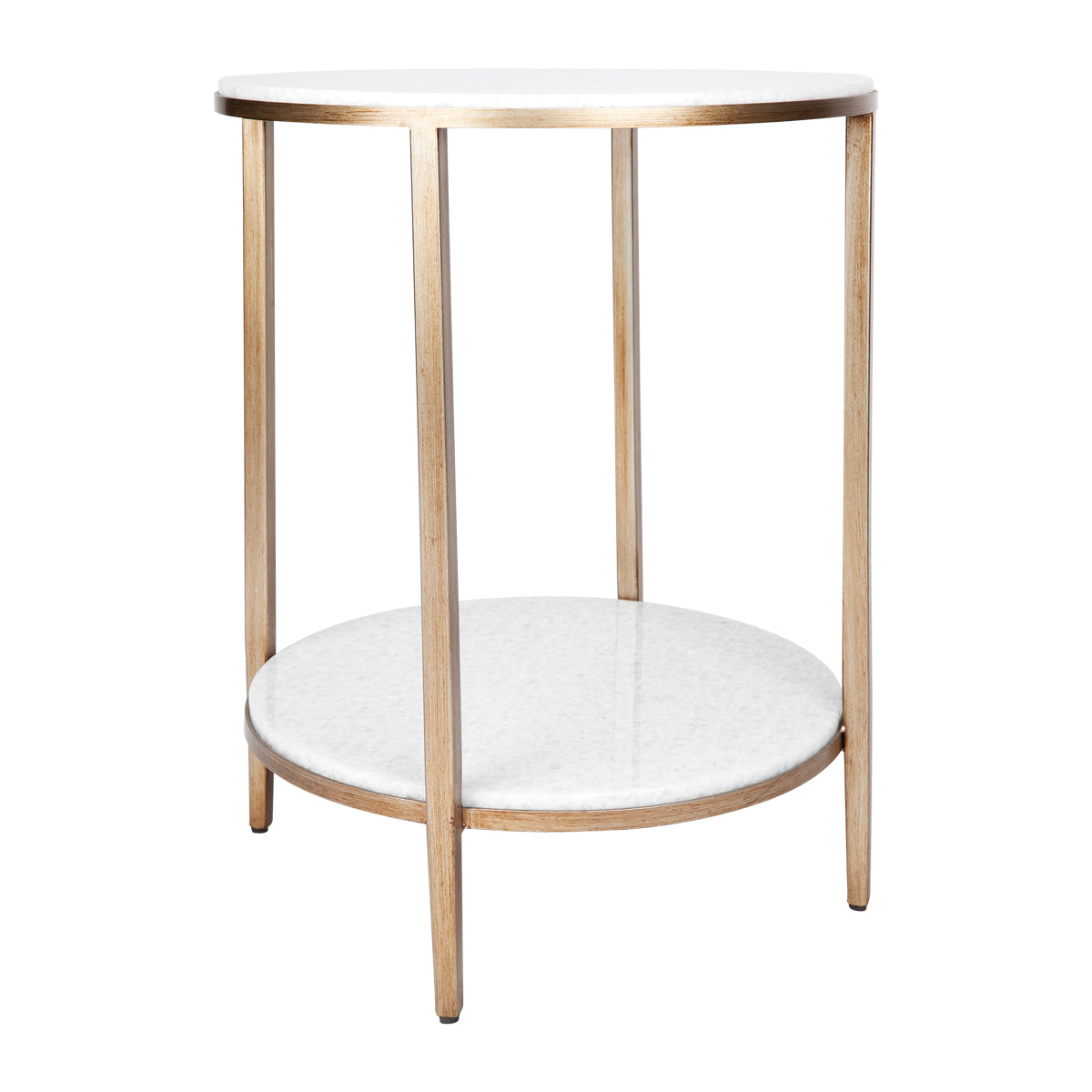 Chloe Stone Side Table - Antique Gold | House of Isabella AU