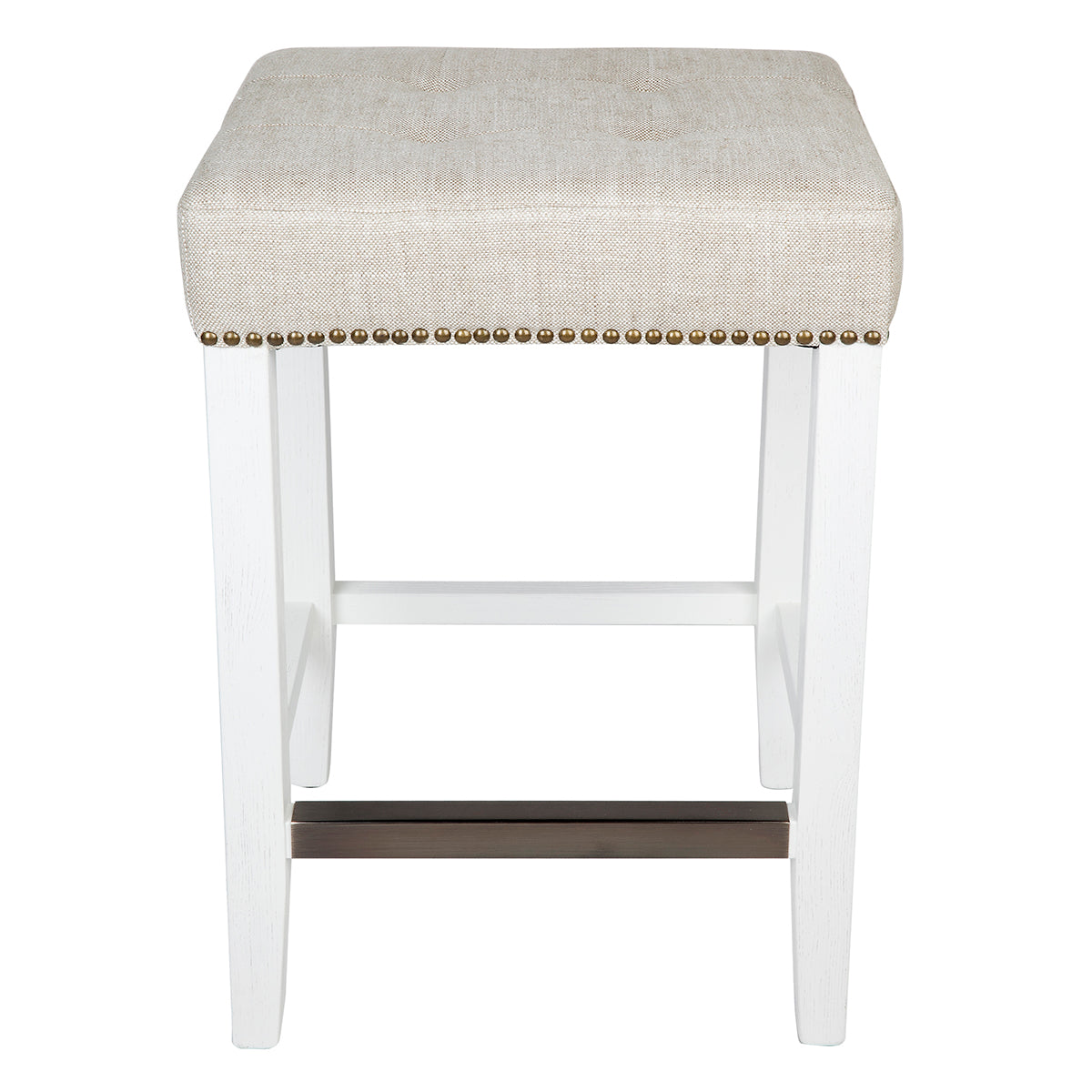 Canyon White Kitchen Stool - Natural Linen– House of Isabella AU