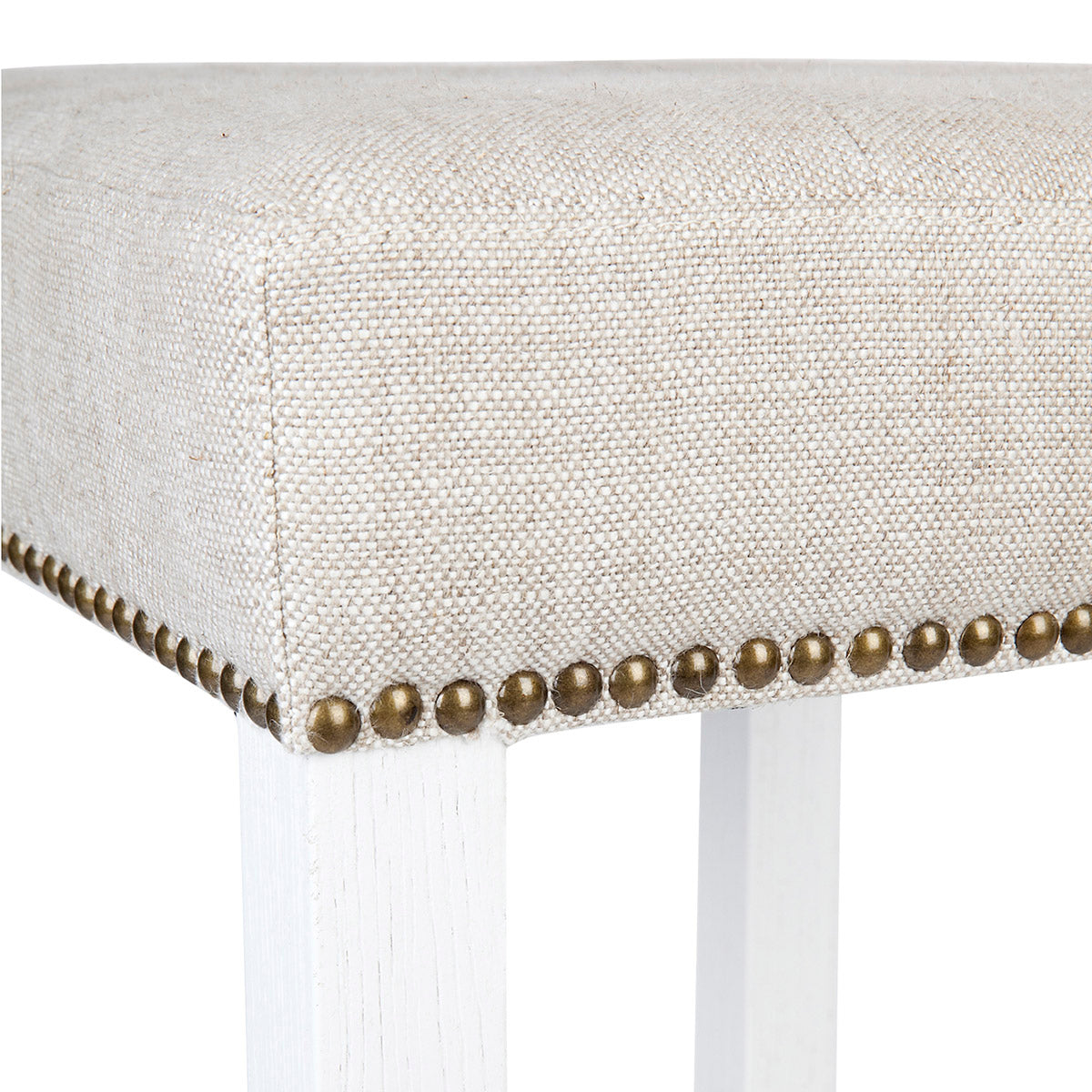 Canyon White Kitchen Stool - Natural Linen– House of Isabella AU