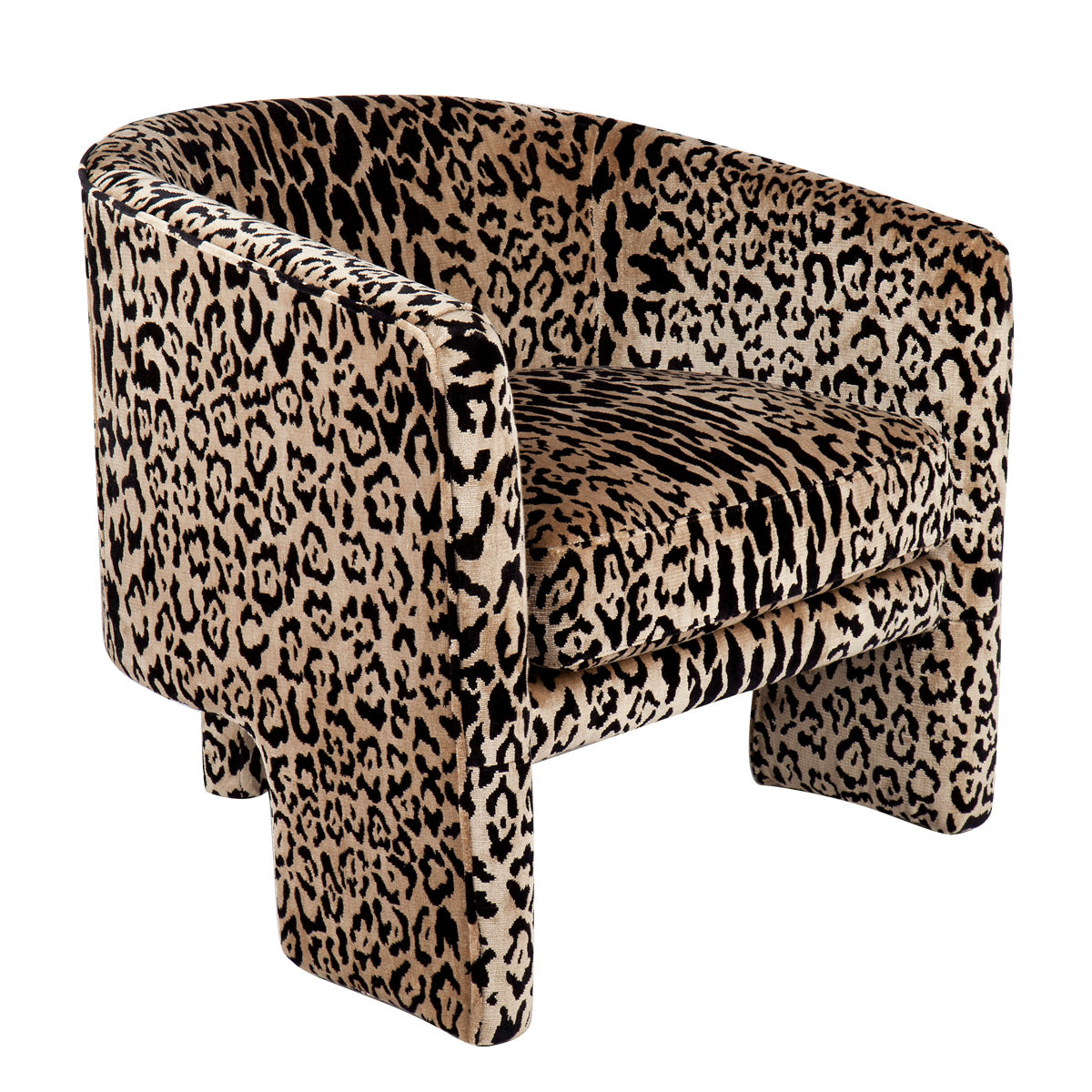 Kylie Arm Chair - Leopard Chenille– House of Isabella AU