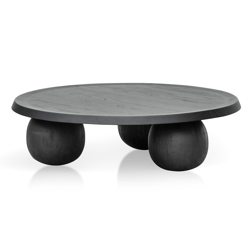 100cm Elm Ball Coffee Table - Full Black – House of Isabella AU