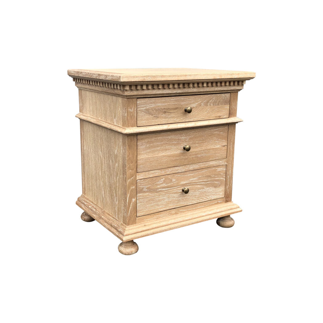 Frances Side Table Whitewashed Oak | House of Isabella AU