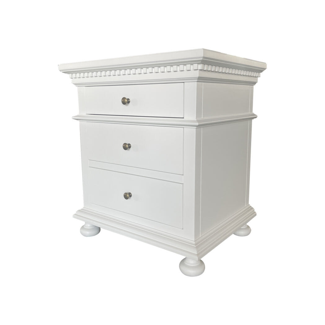 Frances Side Table Satin White – House of Isabella AU