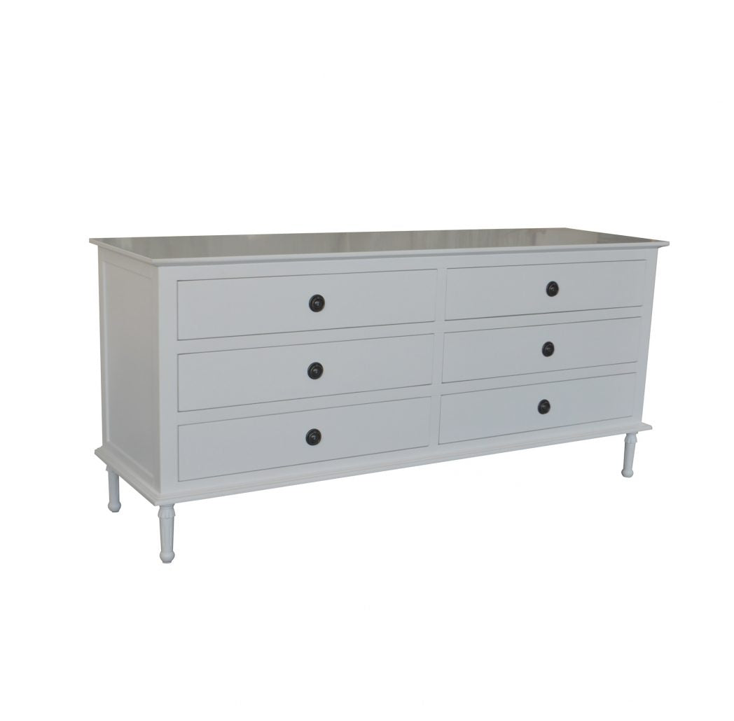 Emmerson Dresser 6 Drawers White | House of Isabella AU