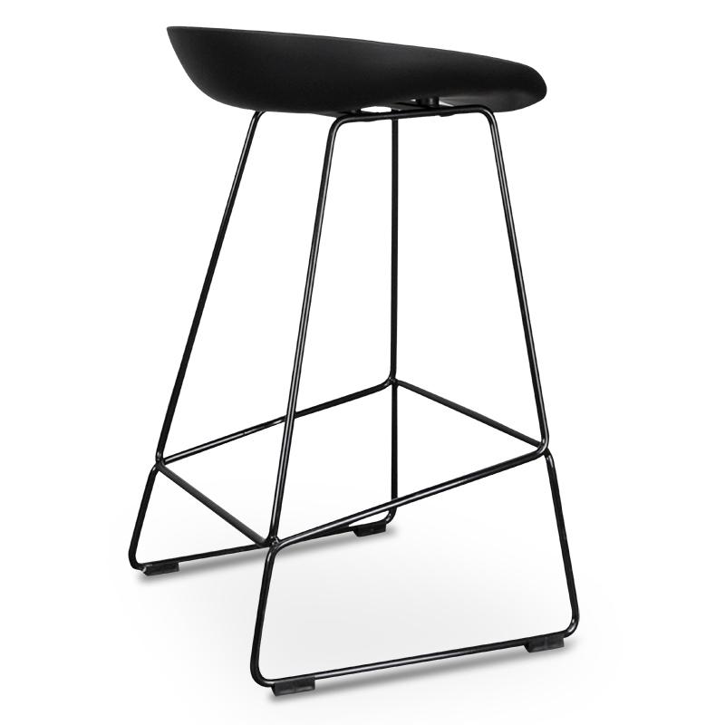 65cm Bar Stool - Black Seat With Black Frame– House of Isabella AU