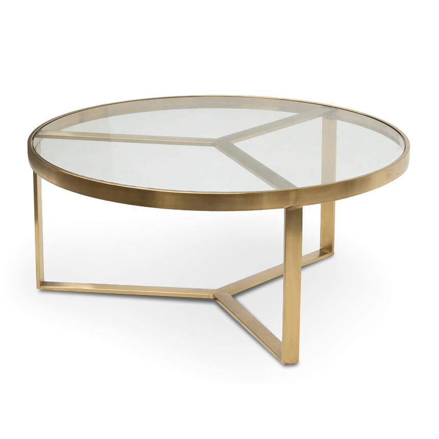 90cm Coffee Table - Brushed Gold Base– House of Isabella AU