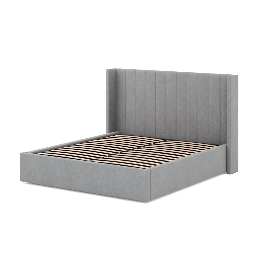 Wide Base Queen Sized Bed Frame - Flint Grey– House of Isabella AU