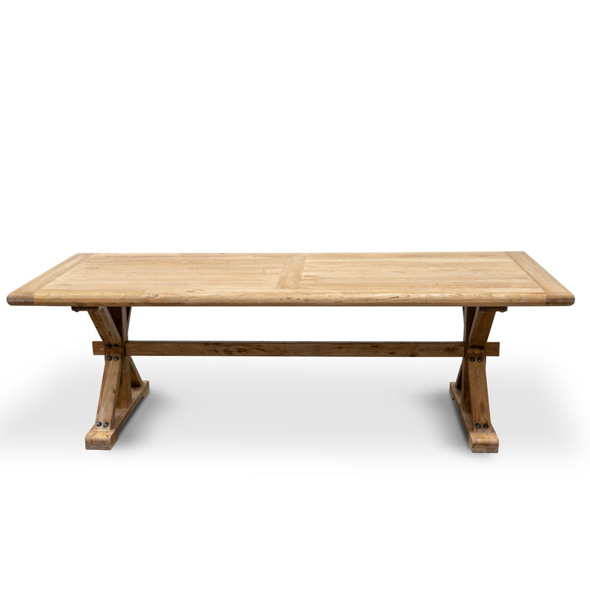Wood Dining Table 3m - Rustic Natural– House of Isabella AU