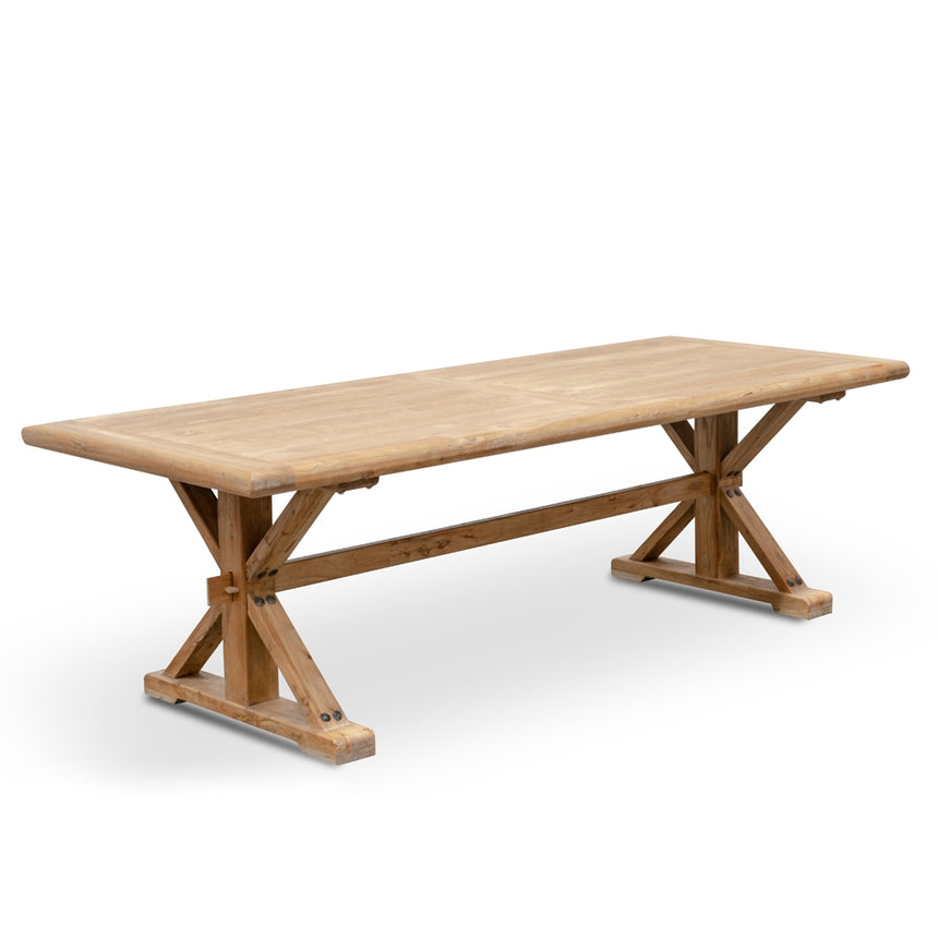 Wood Dining Table 3m - Rustic Natural– House of Isabella AU