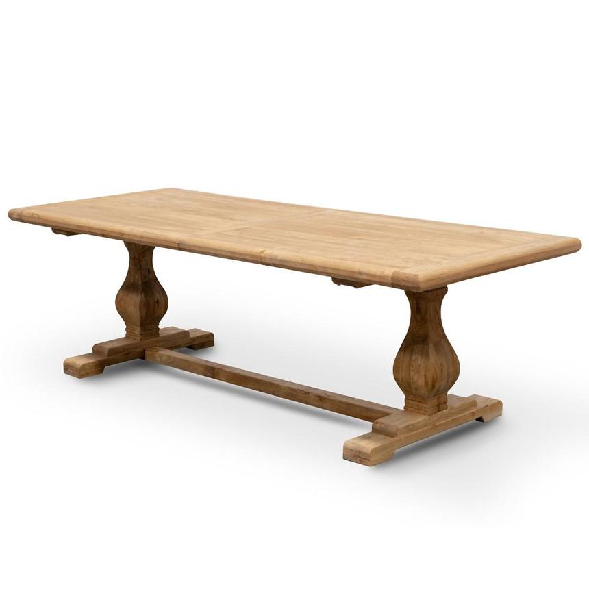 Elm Wood 2.4m Dining Table - Rustic Natural | House of Isabella AU