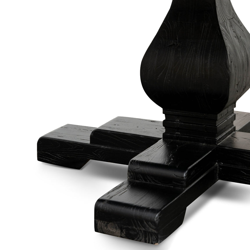 Reclaimed 140cm Round Dining Table - Rustic Black– House of Isabella AU