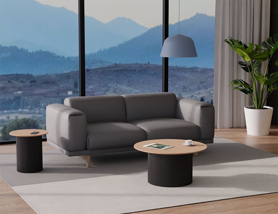 Mimi Coffee Table - Black - Natural– House of Isabella AU