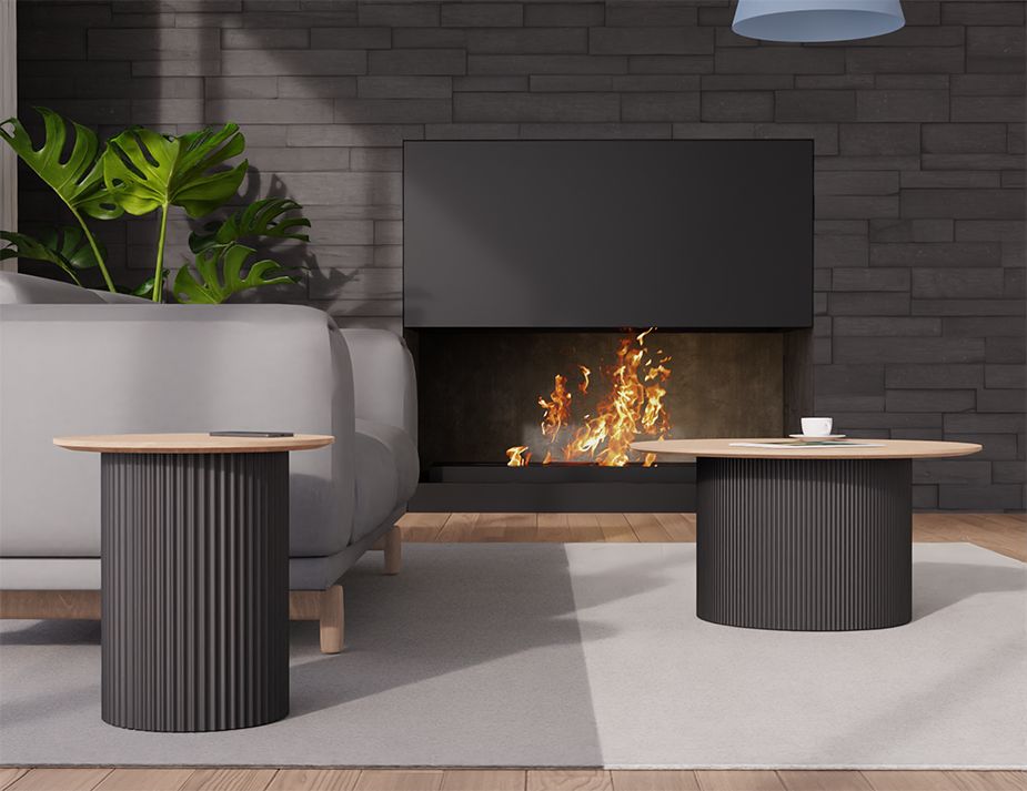 Mimi Coffee Table - Black - Natural– House of Isabella AU