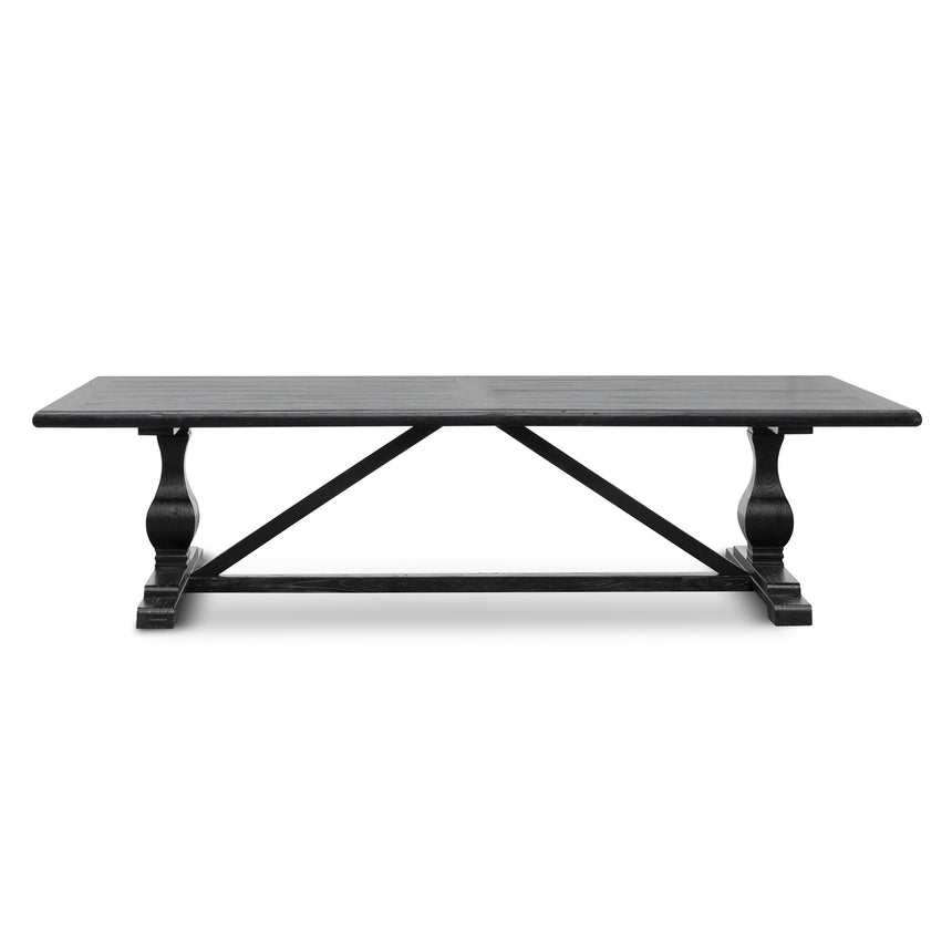 3m Reclaimed Dining Table - Black- 120cm (W) - Thick Top | House of ...