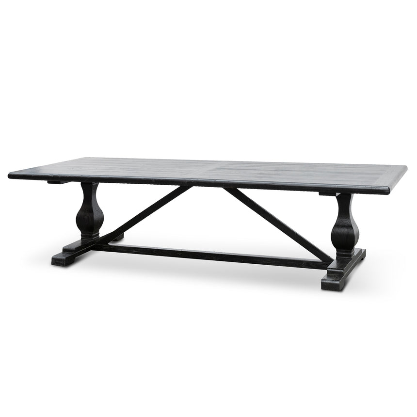 3m Reclaimed Dining Table - Black- 120cm (W) - Thick Top– House of ...