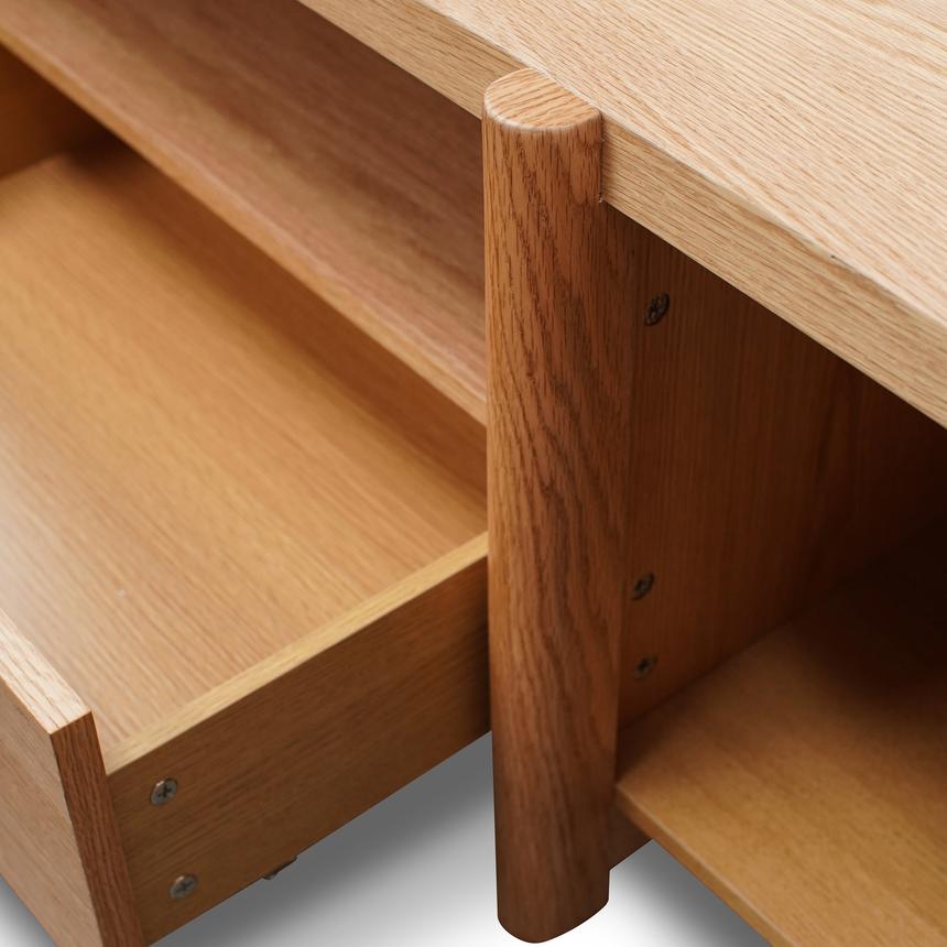2.1m Entertainment TV Unit - Lowline - Full Natural - Timber Legs ...